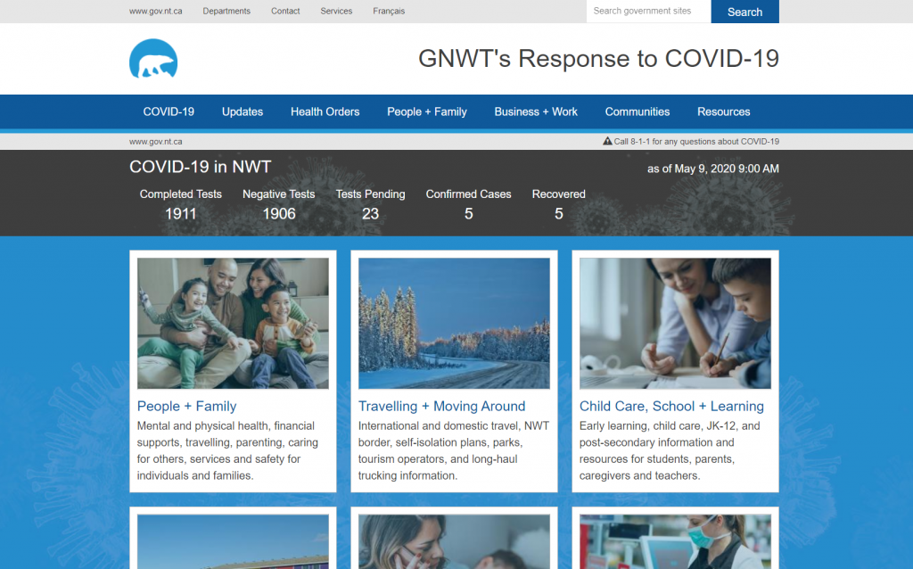 GNWT launches new COVID-19 info-site - My True North Now GNWT launches new COVID-19 info-site - My True North Now