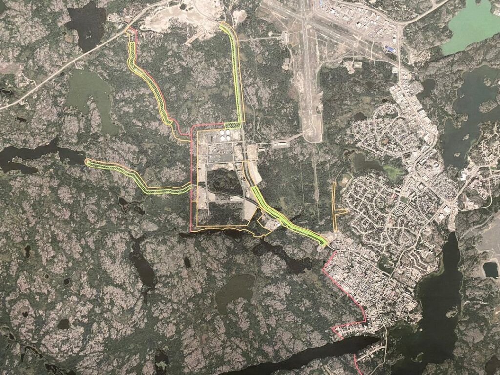 Crews complete numerous fire break lines and sprinkler areas, City of ...